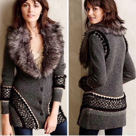 Anthropologie | Sweaters | Anthro Sleeping On Snow Knit Cardigan ...